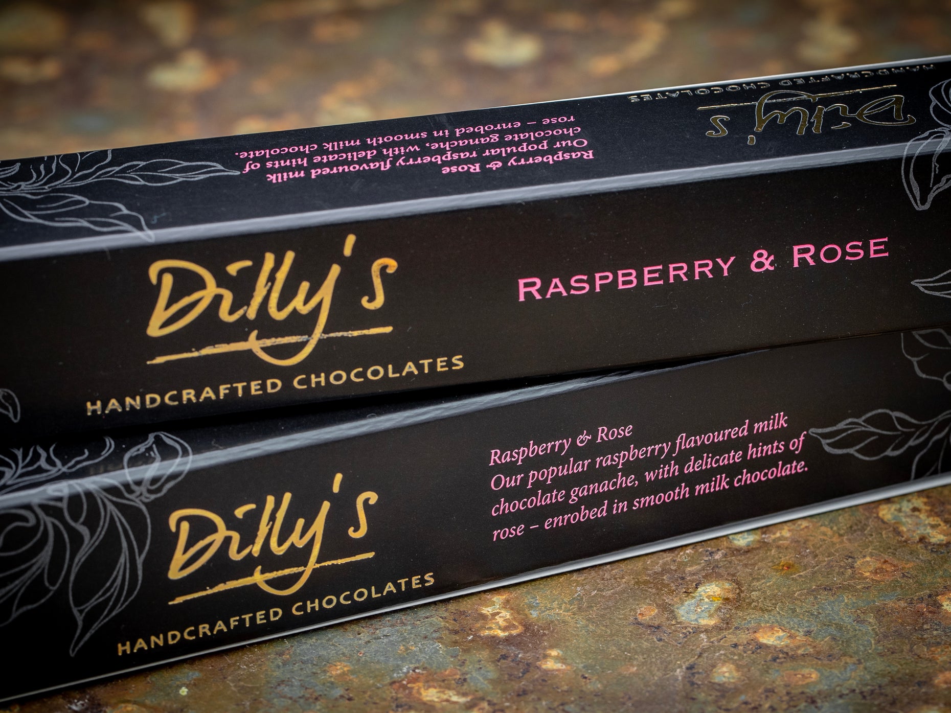 Raspberry & Rose Stick Box – Dilly's Chocolates